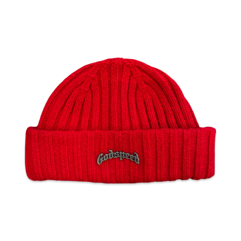 Godspeed New York OG Logo Emblem Beanie Red – Sole By Style
